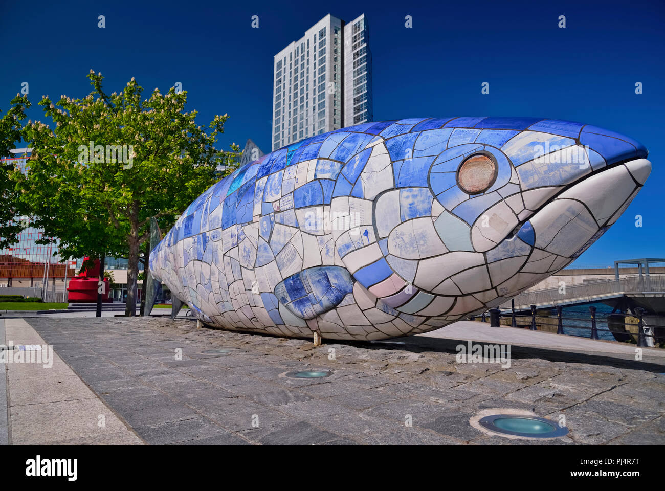 Northern Ireland, Belfast, Donegall Quay, The Big Fish Sculpture by ...