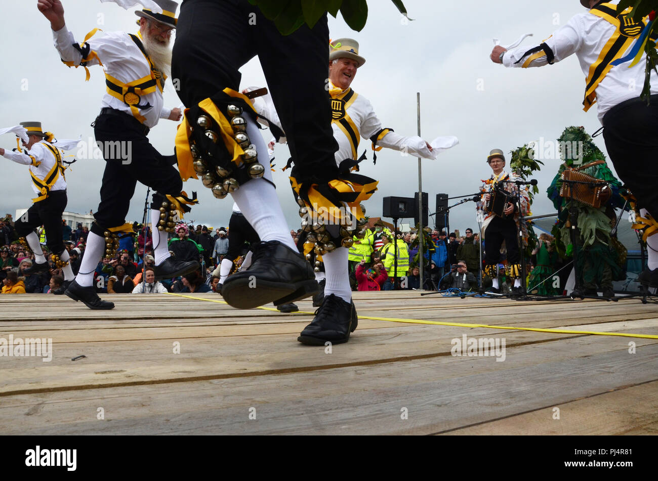 morris dancing, Jack in the green festival, Hastings, UK Stock Photo ...