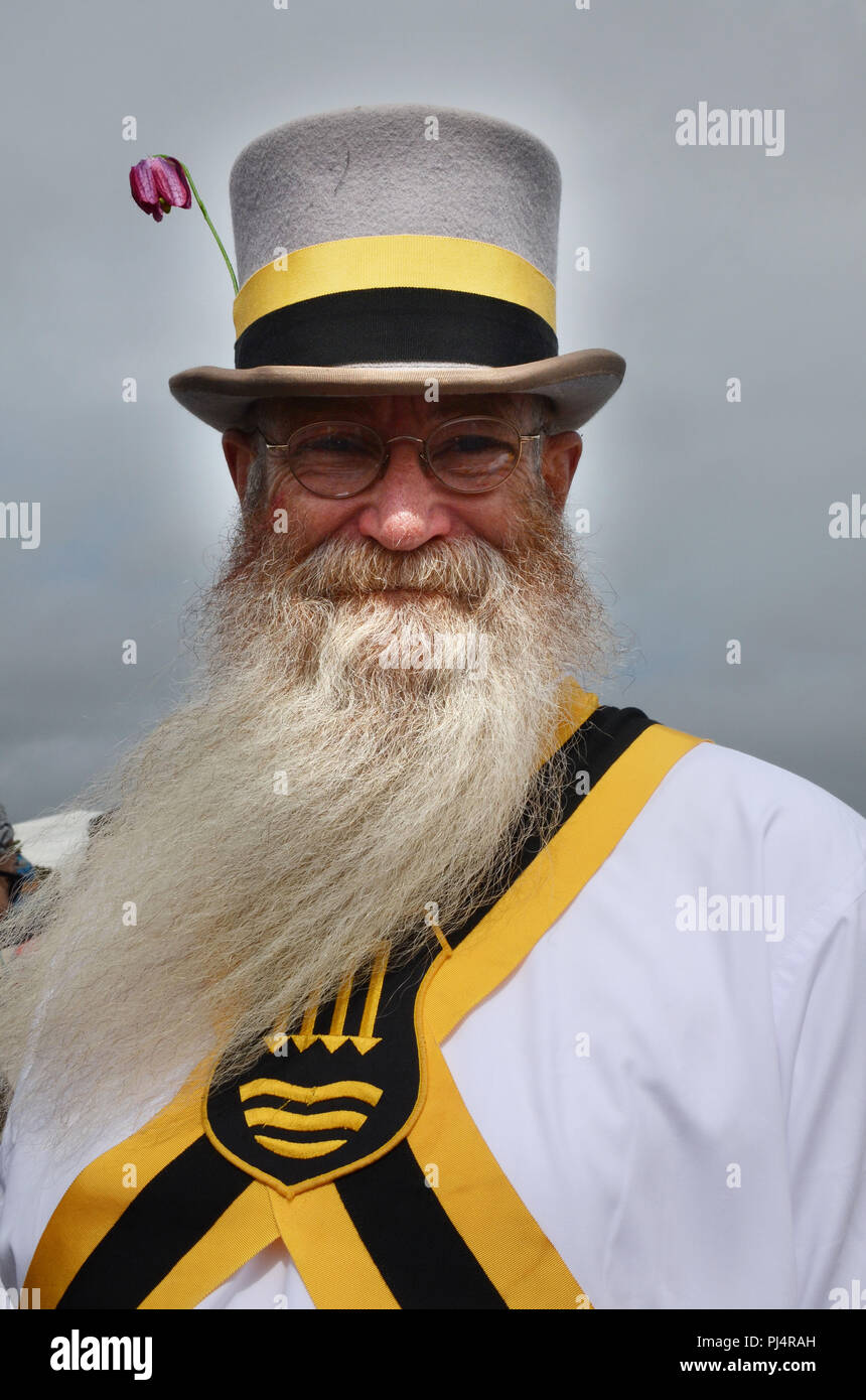 Morris dancer at Jack in the green festival, Hastings, UK Stock Photo ...