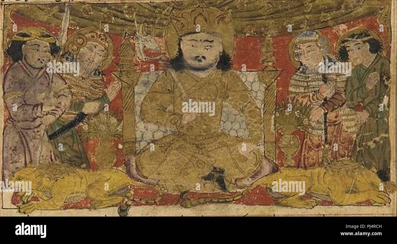 Balami - Tarikhnama - Bahram Gur enthroned (cropped Stock Photo - Alamy