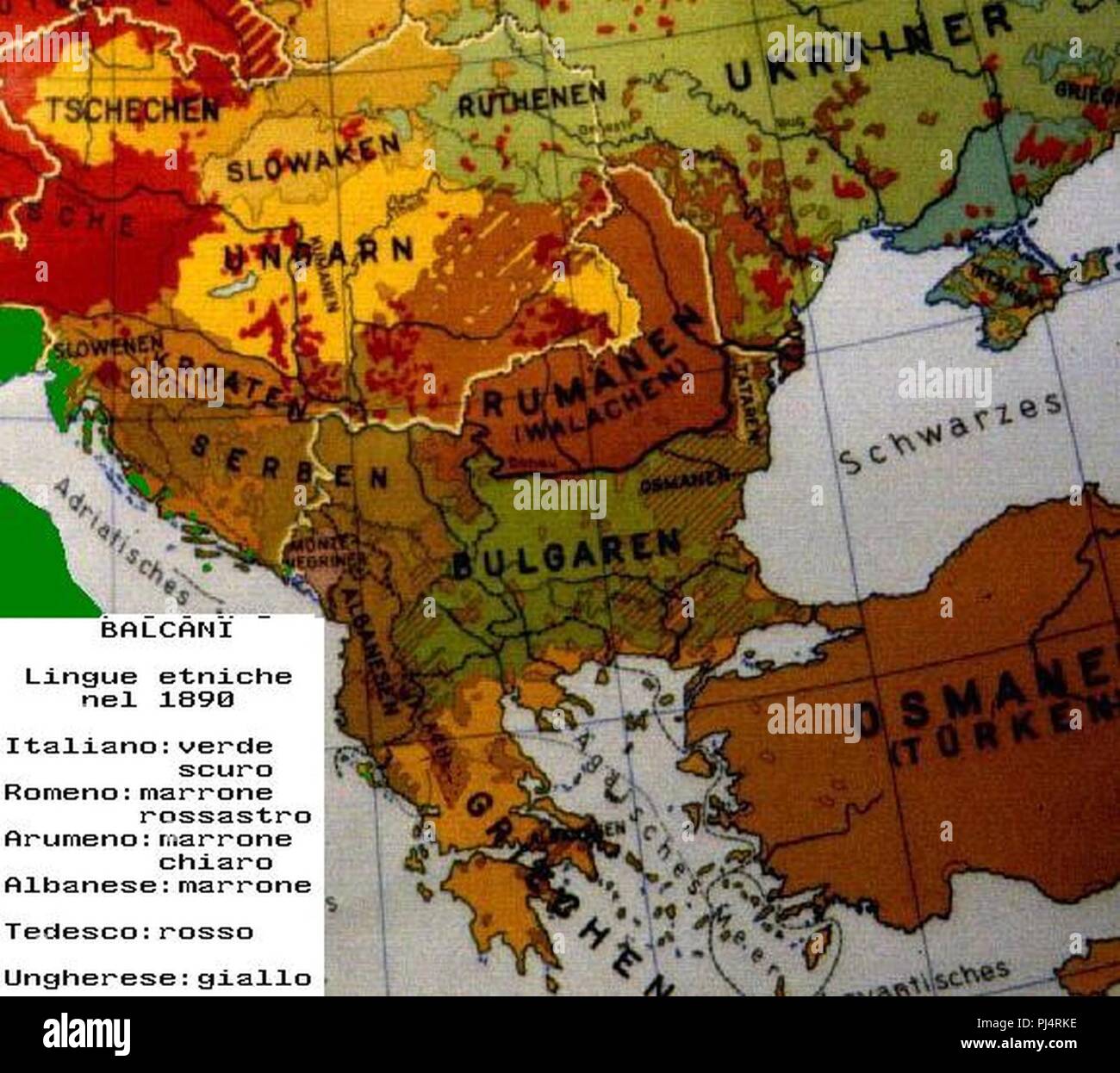 Balcani etnici 1890 Stock Photo - Alamy