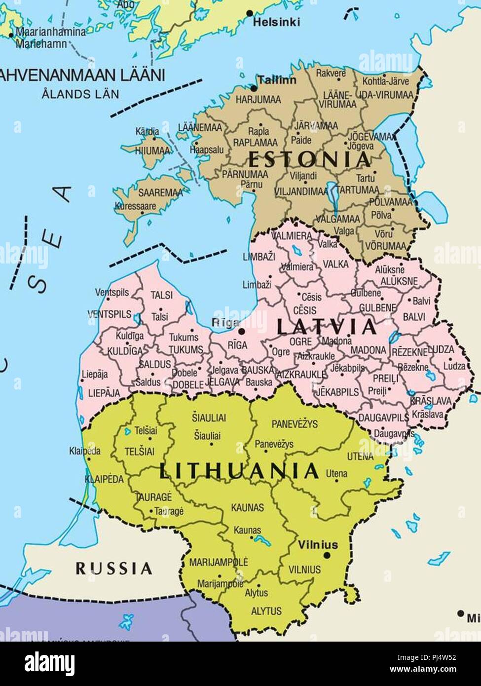 The baltic map hi-res stock photography and images - Alamy