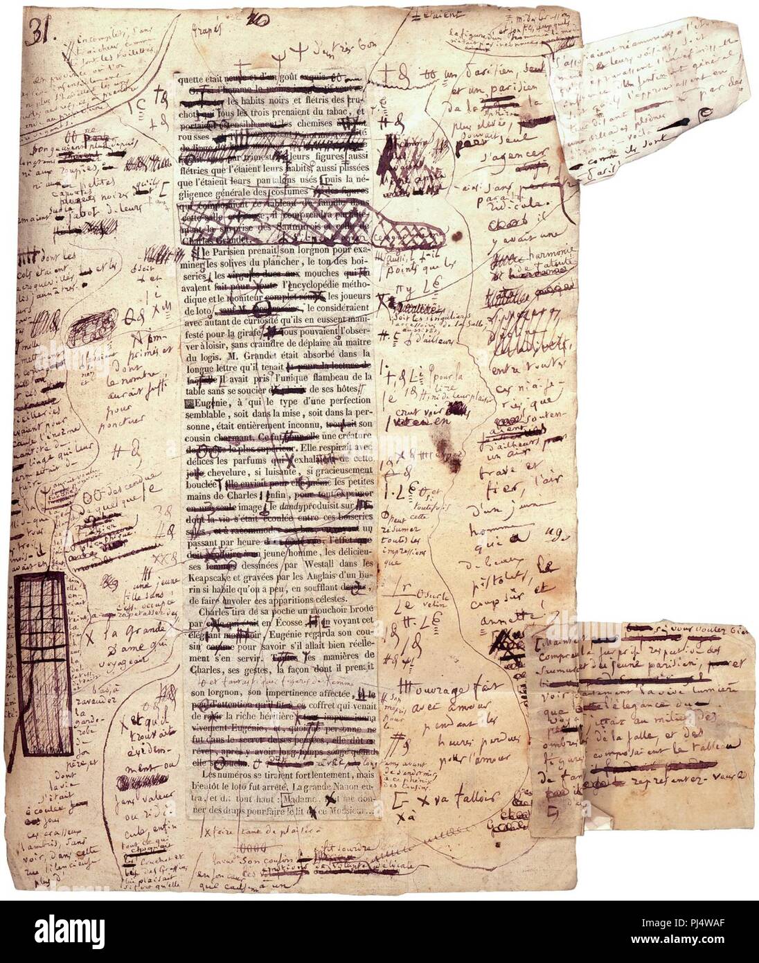 Balzac autograph manuscript of the novel Genève - 1833 Stock Photo - Alamy