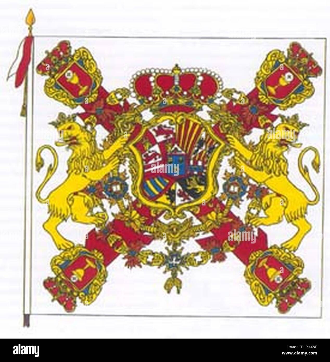 Bandera militar Spain 1700 Stock Photo - Alamy