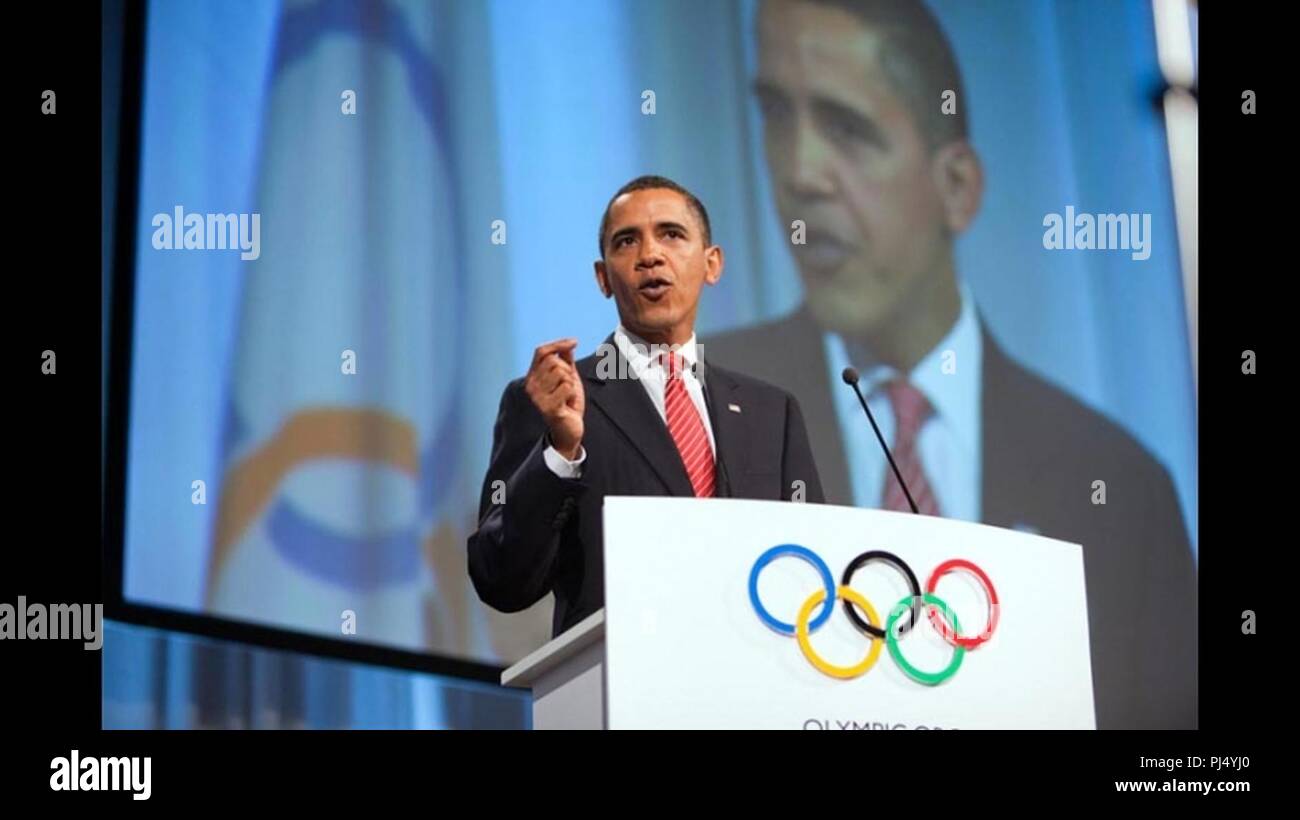 Barack Obama IOC 1 Stock Photo - Alamy
