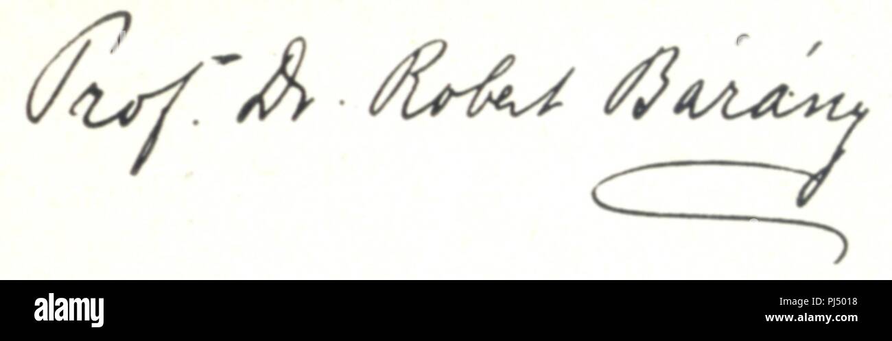 Barany Robert signature Stock Photo - Alamy