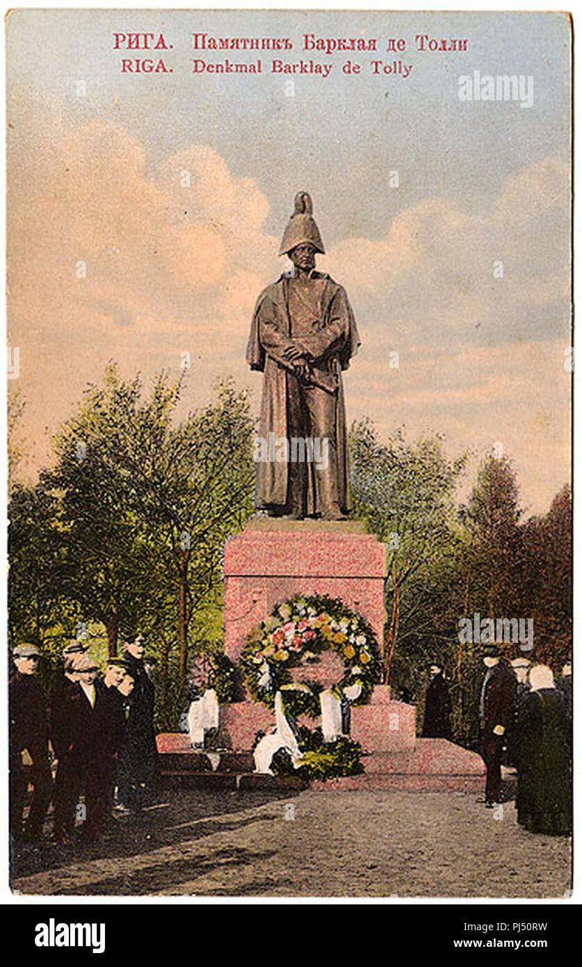 Barclay de Tolly Statue Riga Stock Photo - Alamy