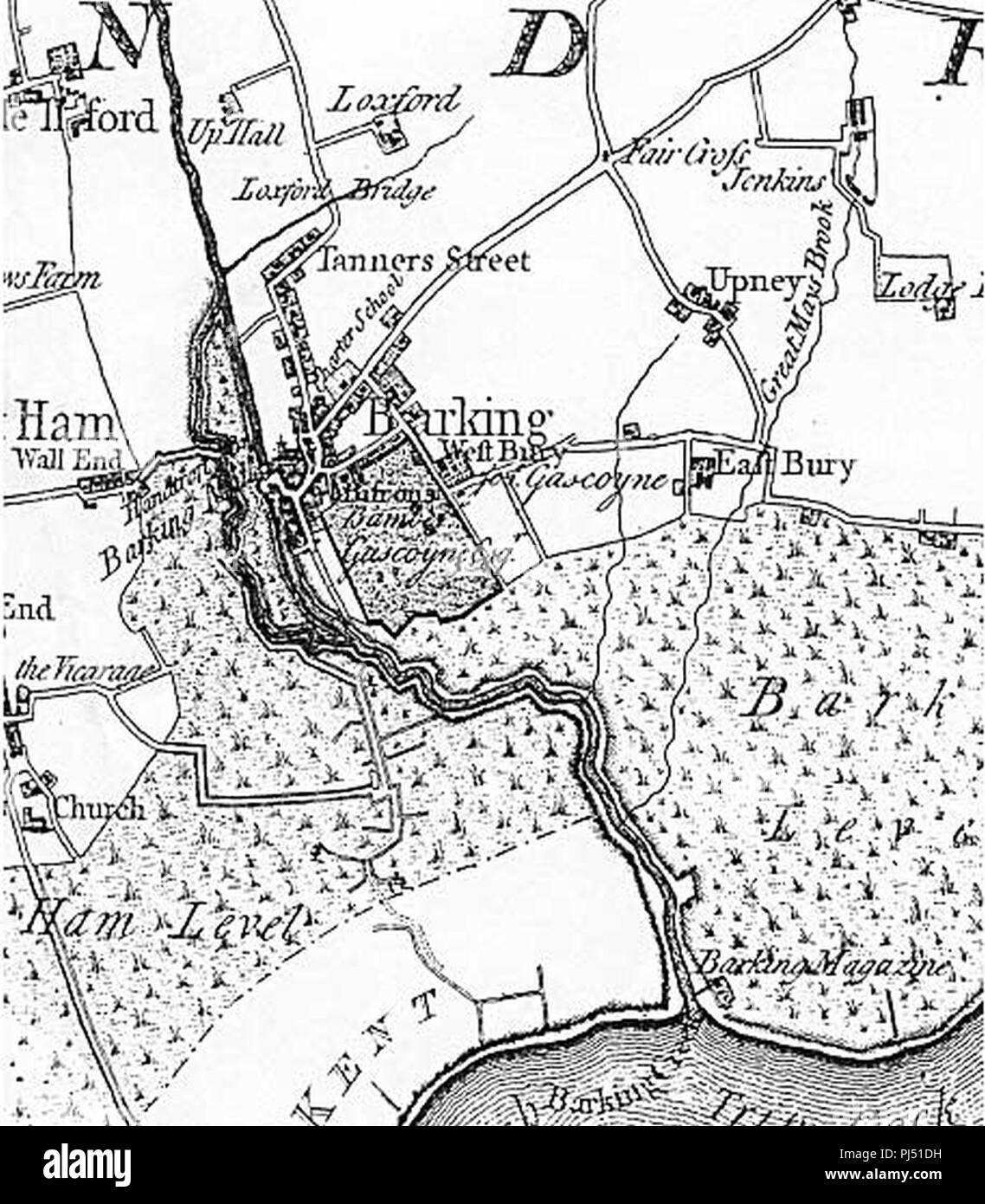 Map of barking hi-res stock photography and images - Alamy