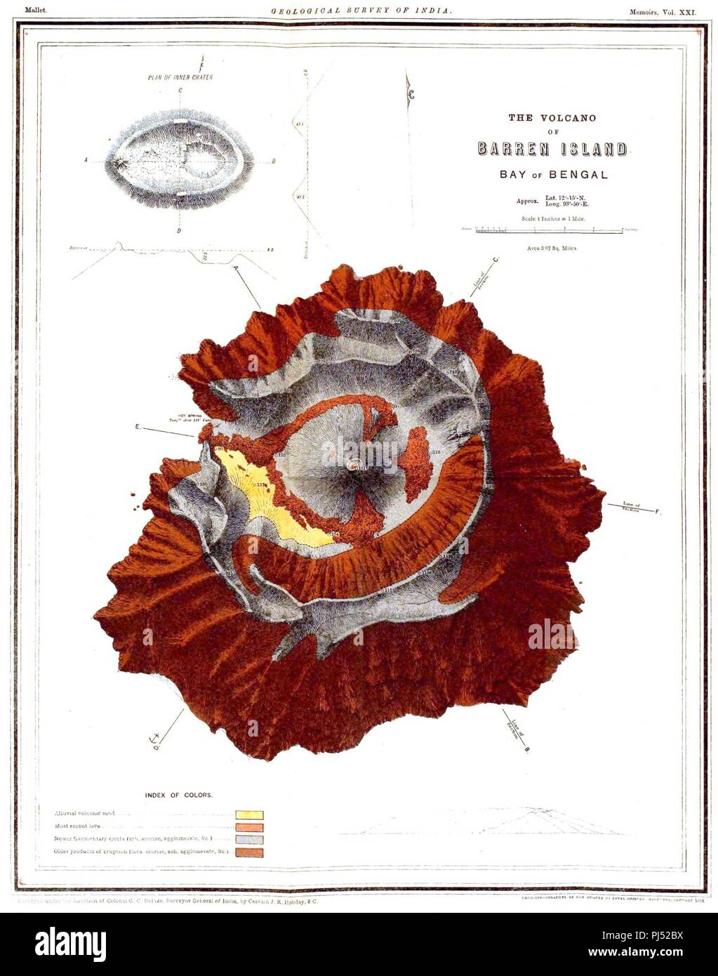 Barren Island map Stock Photo - Alamy