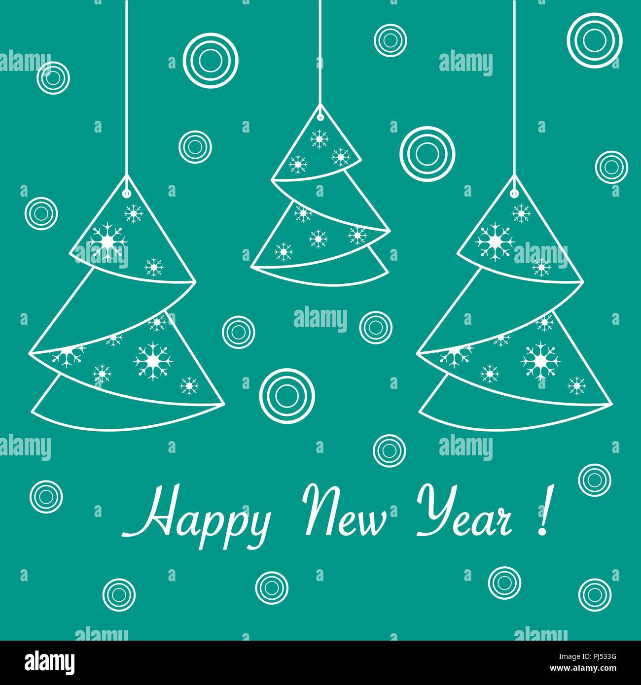 Vector illustration of Christmas tree origami folded and hanging on the ...