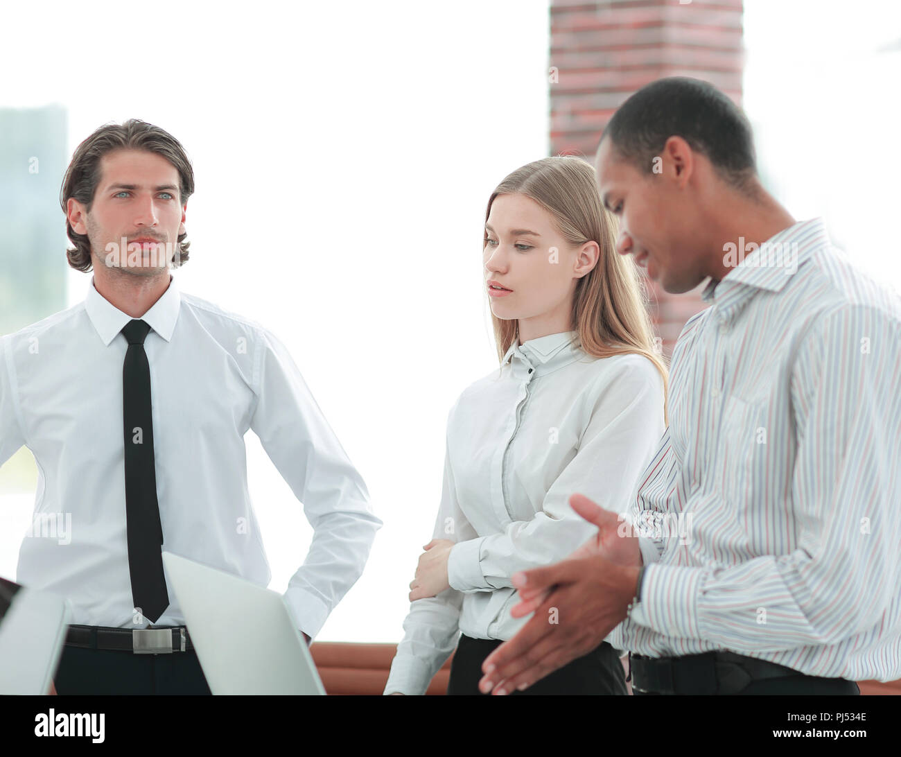 closeup.business team thinking of new ideas Stock Photo - Alamy