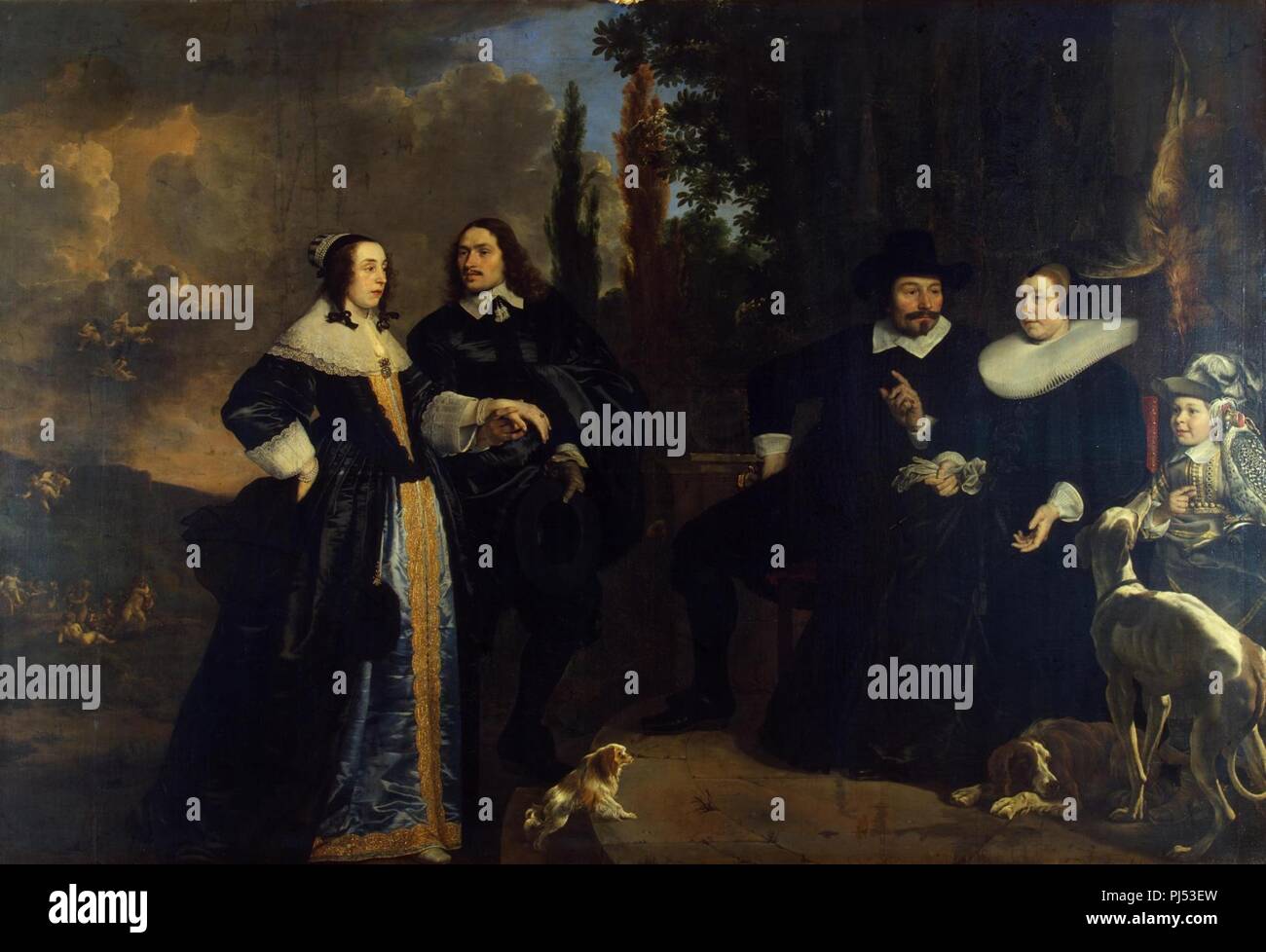 Bartholomeus van der Helst - Portrait of a Family Stock Photo - Alamy