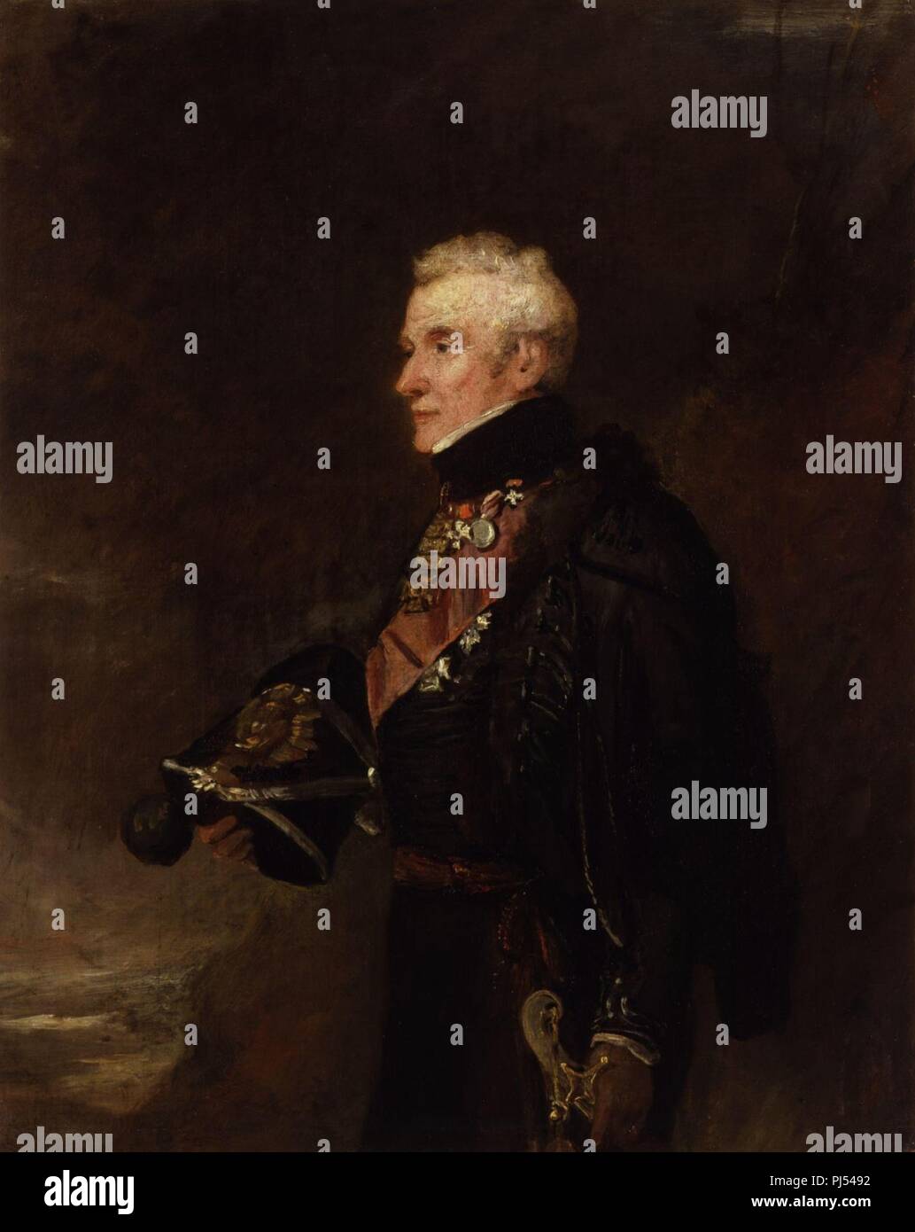 Sir Andrew Francis Barnard by William Salter Stock Photo - Alamy