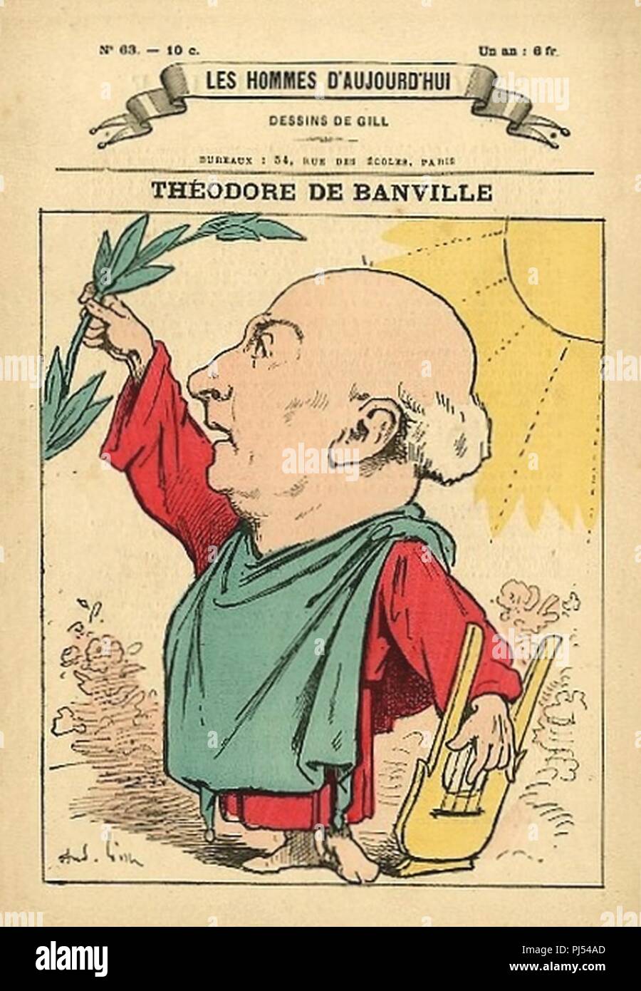 Théodore de Banville par André Gill N°63 Stock Photo - Alamy