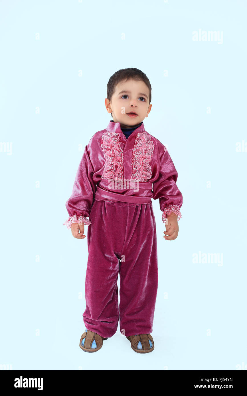 portrait of a little Gypsy boy in national costume Stock Photo - Alamy
