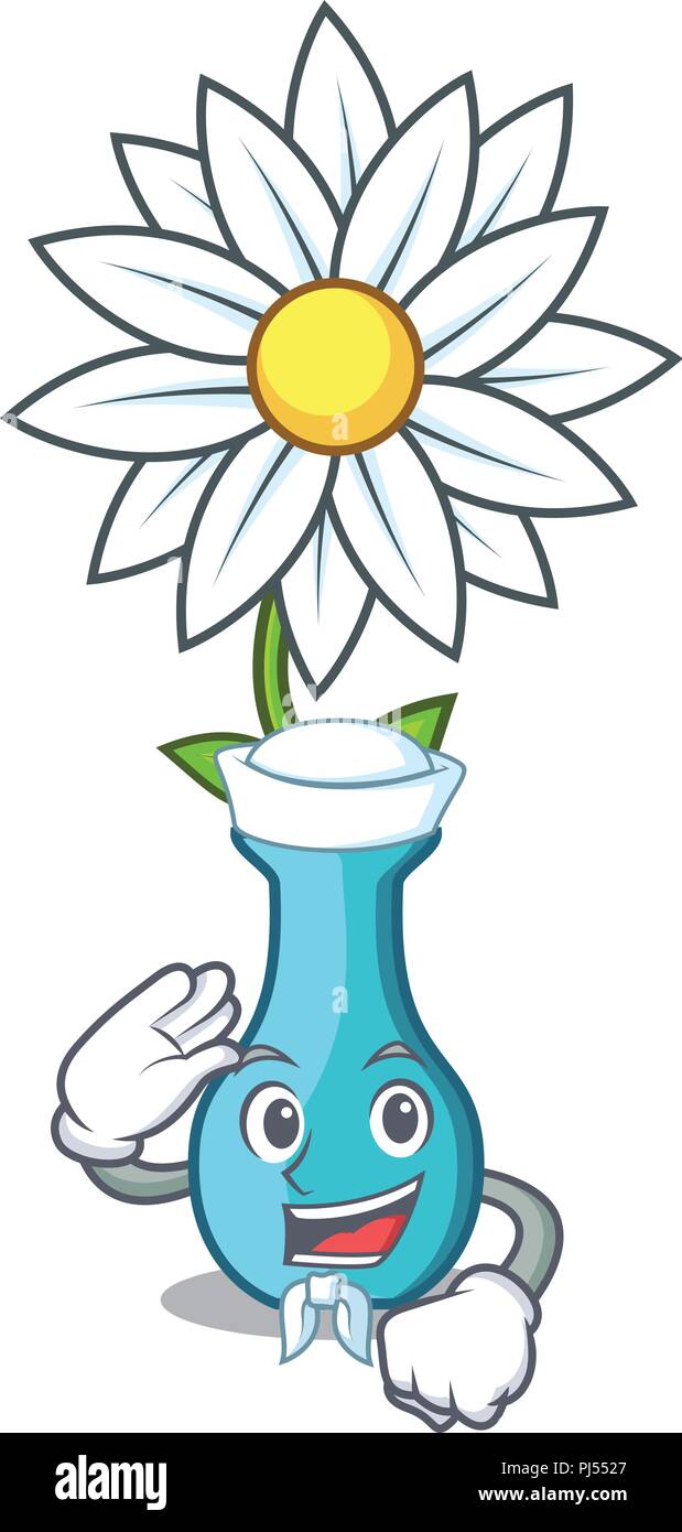 Sailor vase with bouquet of beautiful cartoon Stock Vector Image & Art ...