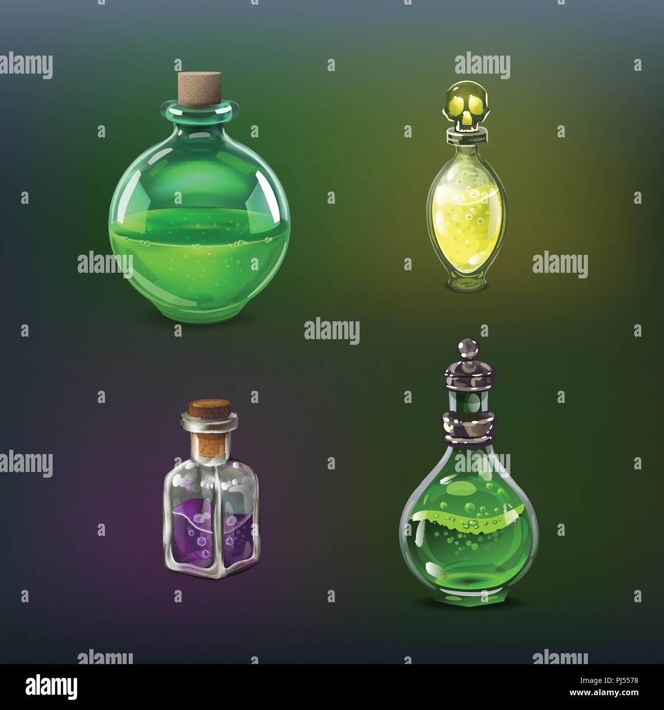 Poison bottles set Stock Vector Image & Art - Alamy