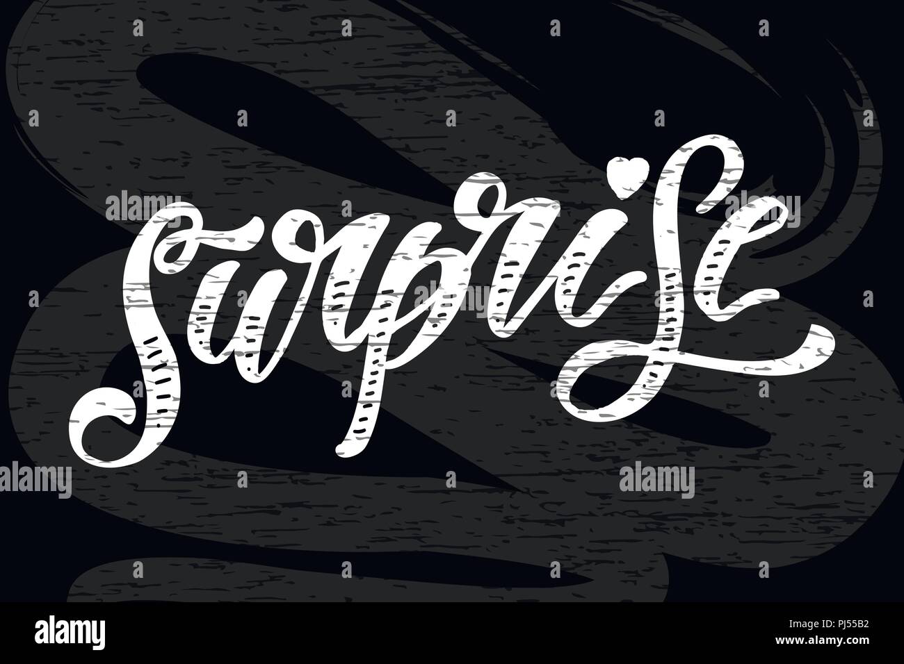 Surprise lettering Calligraphy Brush Text Holiday Vector illustration ...