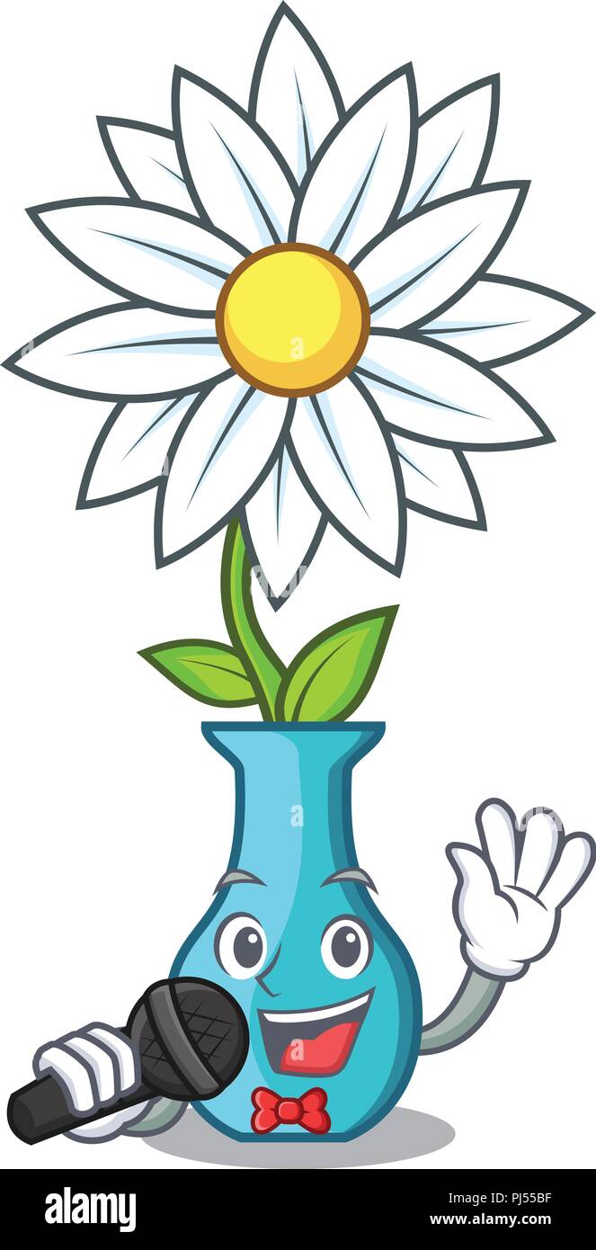 Singing modern plant in a glass vase cartoon Stock Vector Image & Art ...