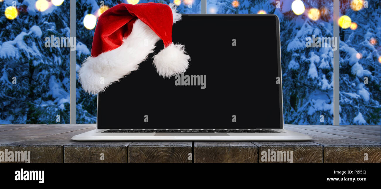 Christmas work place with panoramic view Stock Photo - Alamy