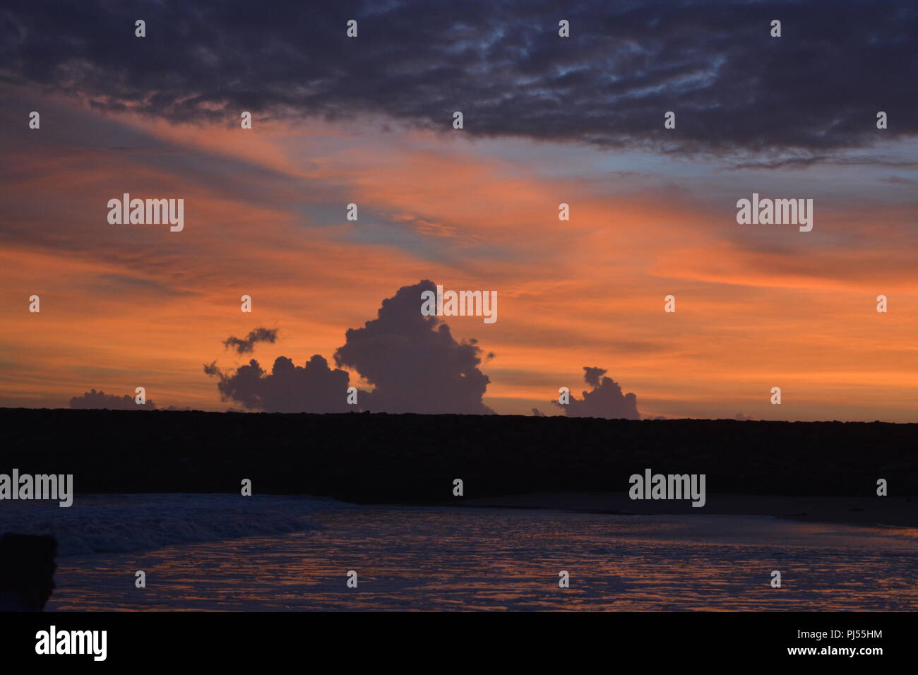 the copper color at the beach when the sun is down Stock Photo - Alamy