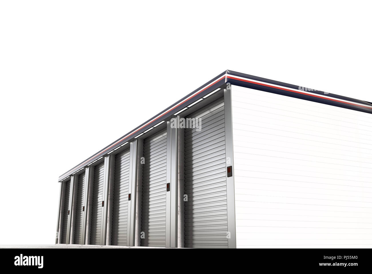 self storage units isolated on white background 3d illustration Stock ...