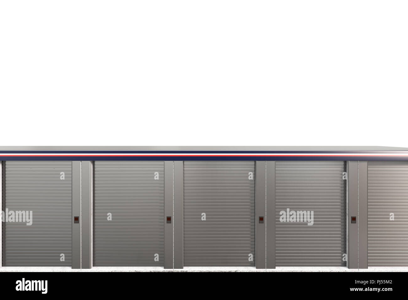 self storage units isolated on white background 3d illustration Stock ...