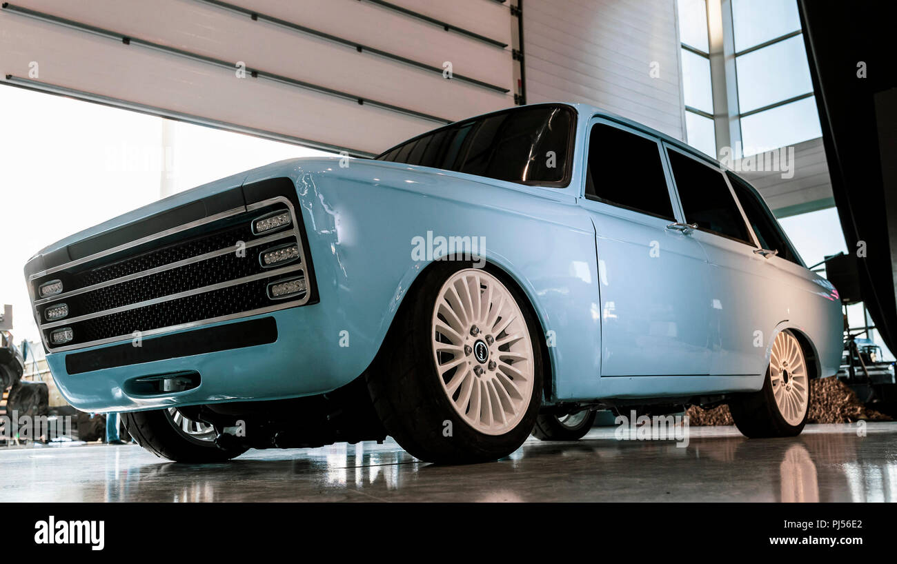 August 22, 2018. - Russia, Moscow. - Kalashnikov CV-1 electric vehicle ...