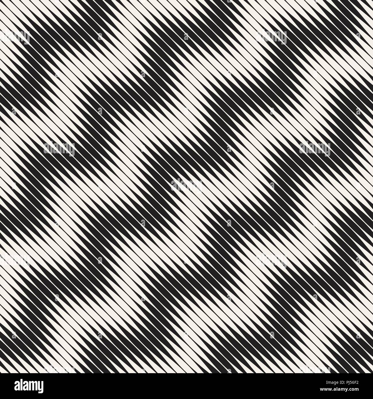 Wavy stripes vector seamless pattern. Retro wavy engraving texture ...