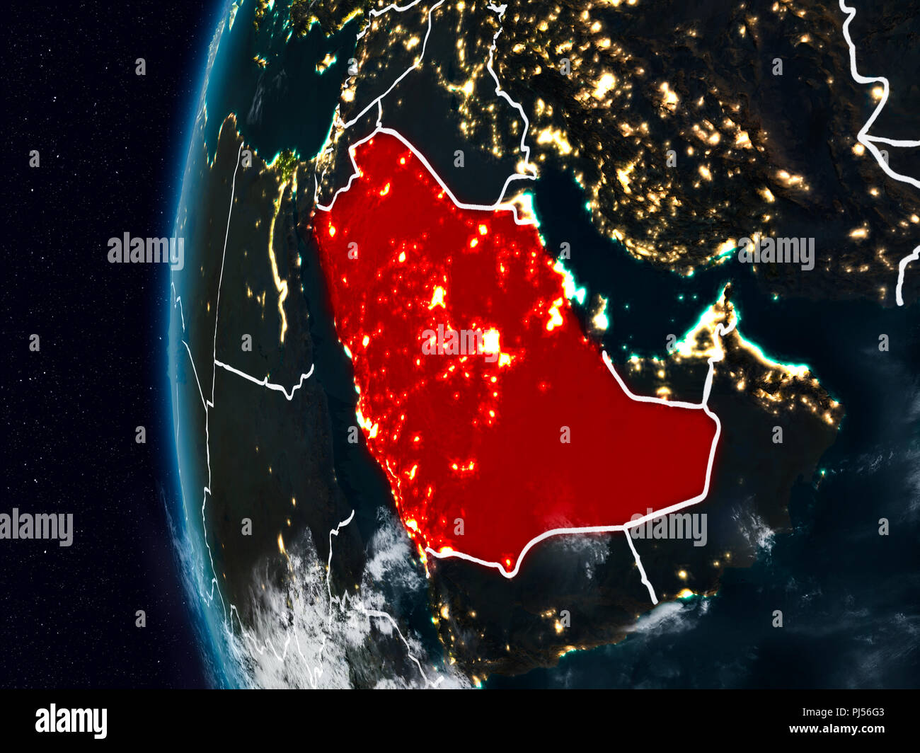 Saudi arabia at night hi-res stock photography and images - Alamy