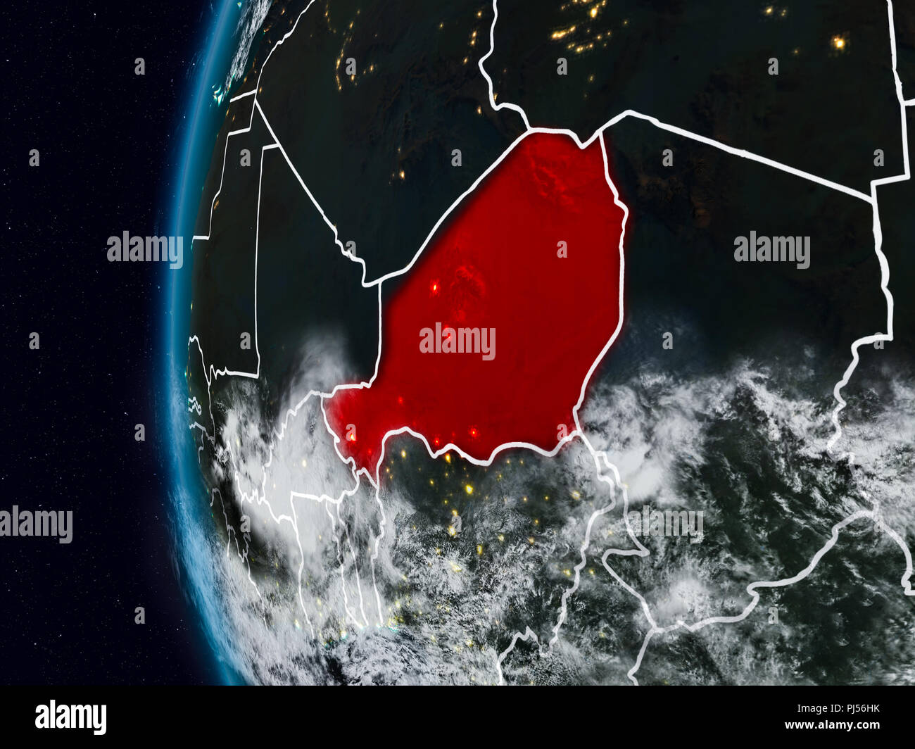 Satellite image of niger hi-res stock photography and images - Alamy