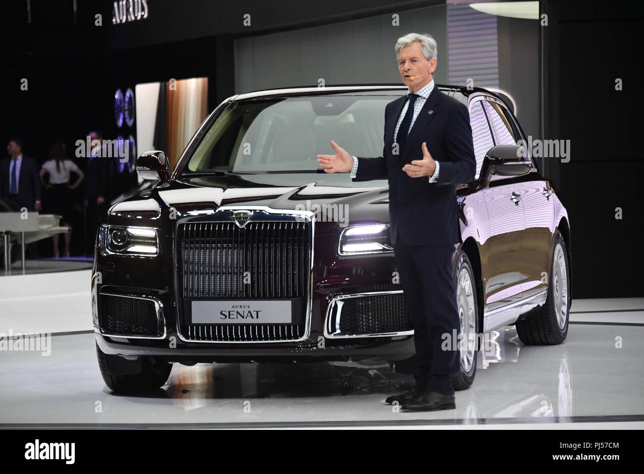August 29, 2018. - Russia, Moscow. - 2018 Moscow International Car Salon at Crocus Expo. In ...