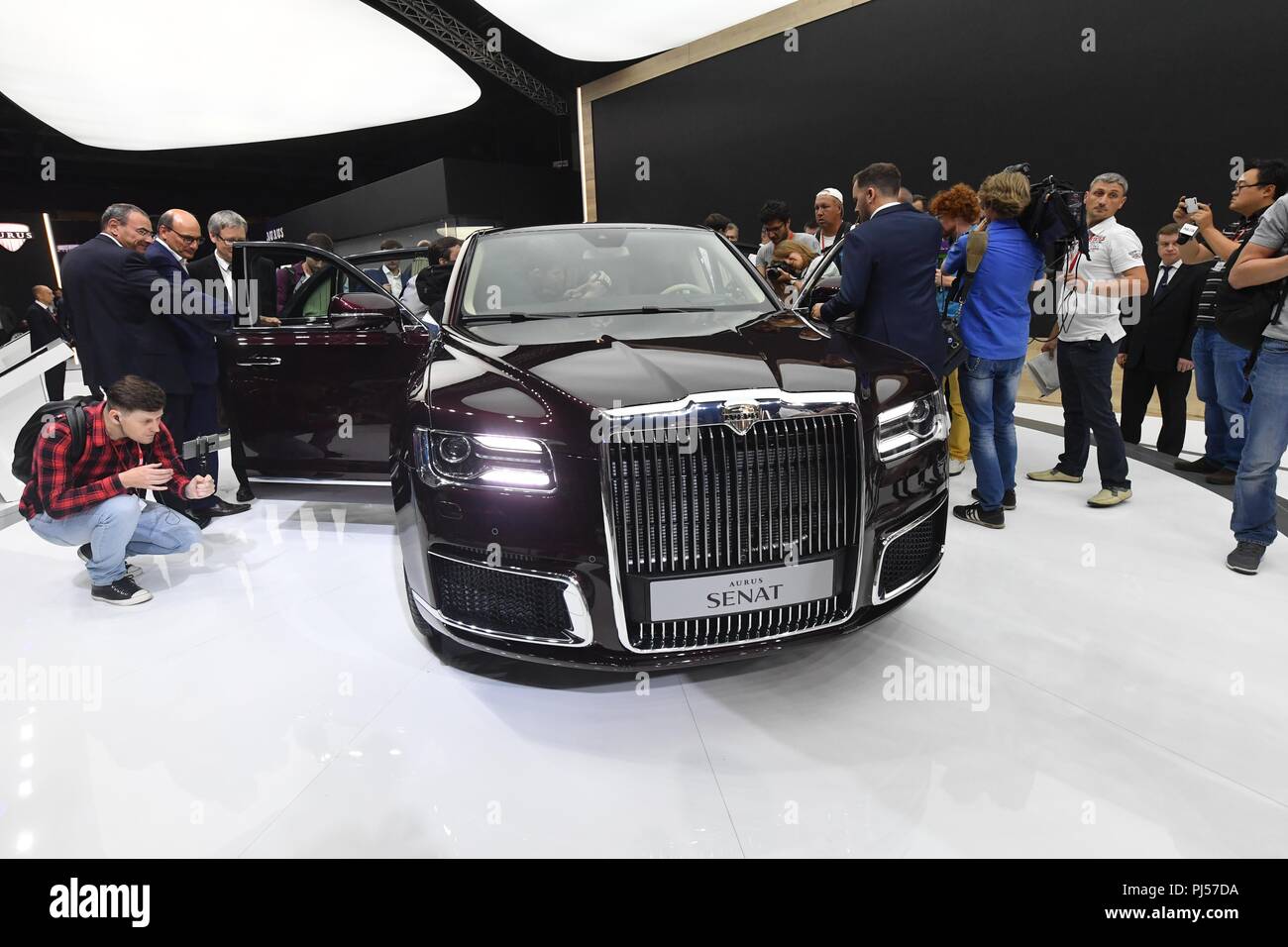 August 29, 2018. - Russia, Moscow. - 2018 Moscow International Car Salon at Crocus Expo. In ...