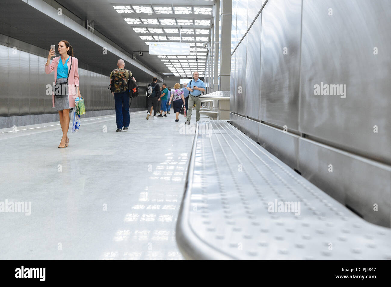 August 30, 2018. - Russia, Moscow. - Opening of a new section of the ...