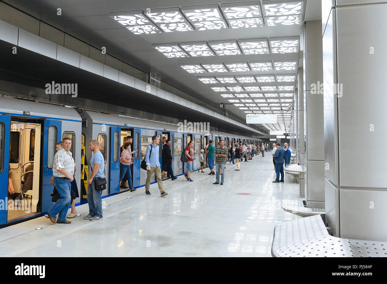 August 30, 2018. - Russia, Moscow. - Opening of a new section of the ...