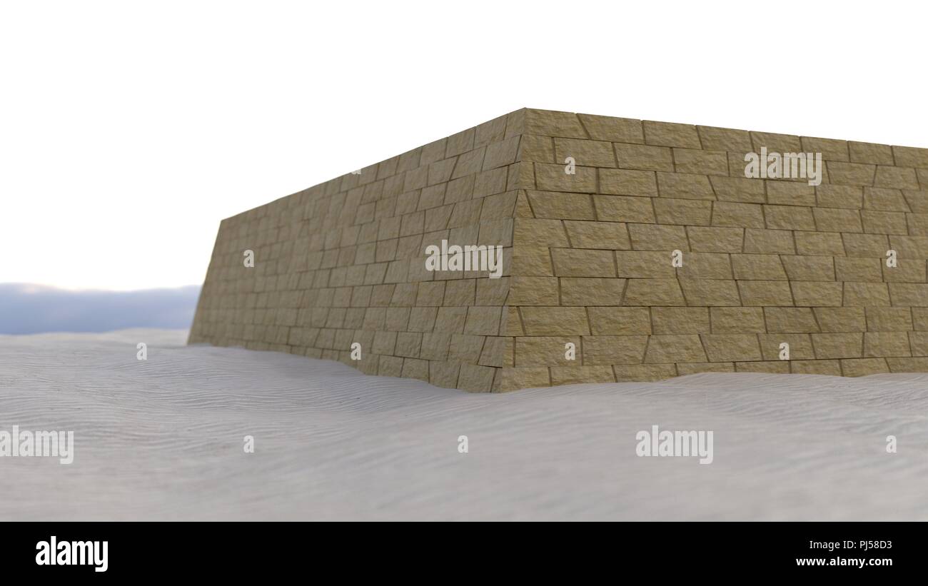 Tomb of egypt, mastaba 3d render Stock Photo - Alamy