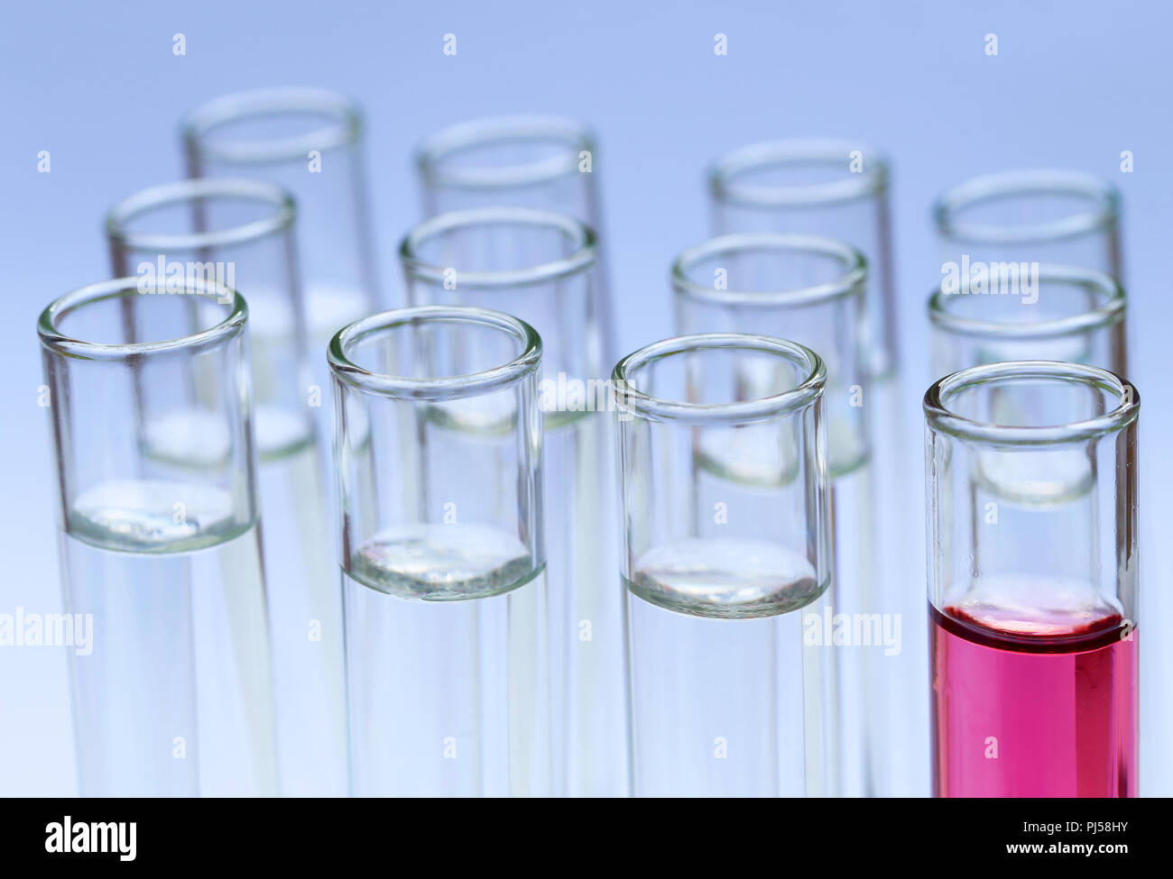 Test tubes with chemicals in a research laboratory Stock Photo - Alamy