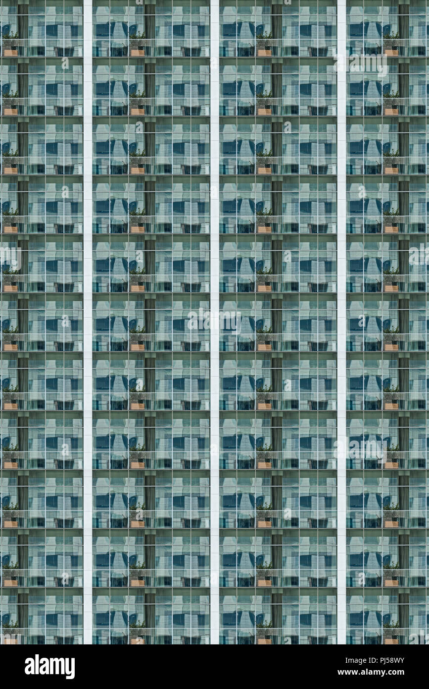green glass facade pattern of a skyscraper Stock Photo - Alamy