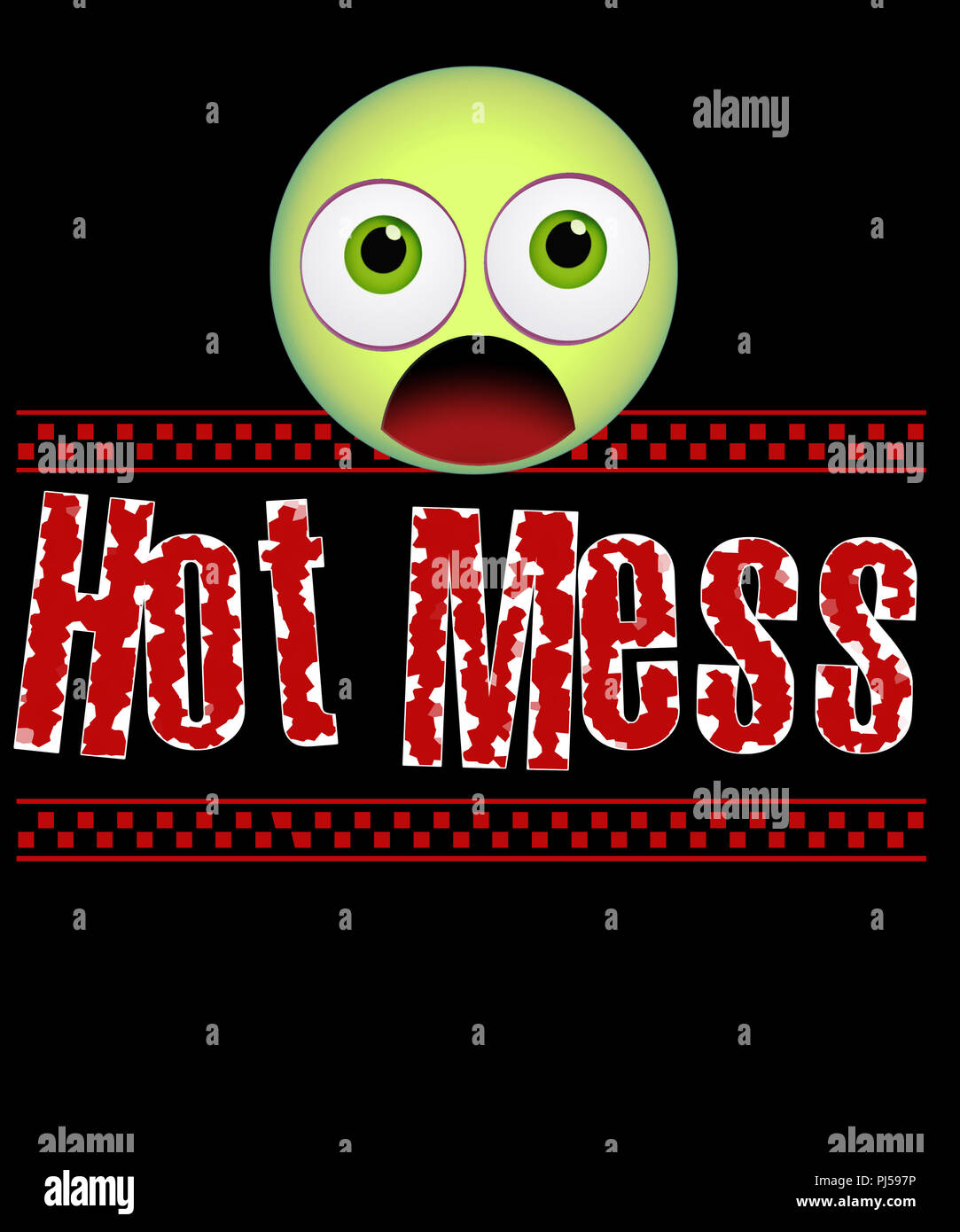 Hot mess emoji surprised, and shocked on a black background ...