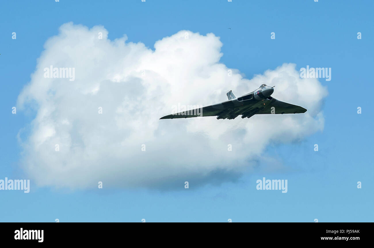 Vulcan Flying Display at Barton Airport, Manchester Stock Photo - Alamy