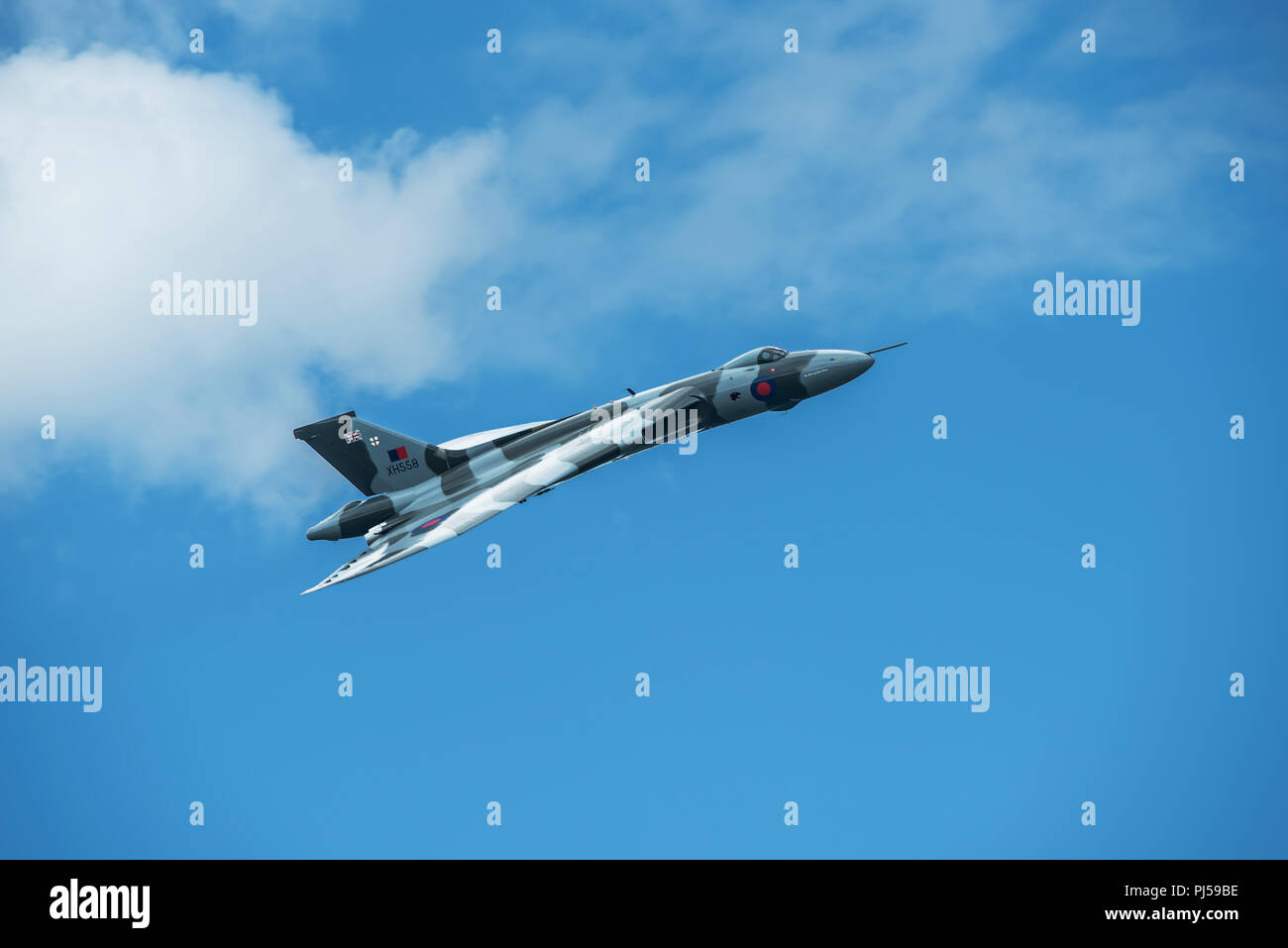 Vulcan Flying Display at Barton Airport, Manchester Stock Photo - Alamy