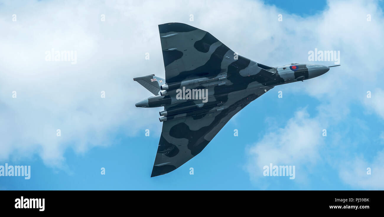 Vulcan Flying Display at Barton Airport, Manchester Stock Photo - Alamy