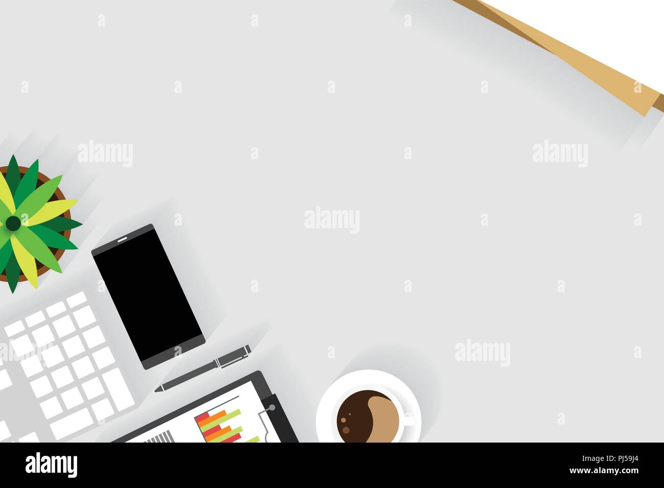 Copy space view table Stock Vector Images - Alamy