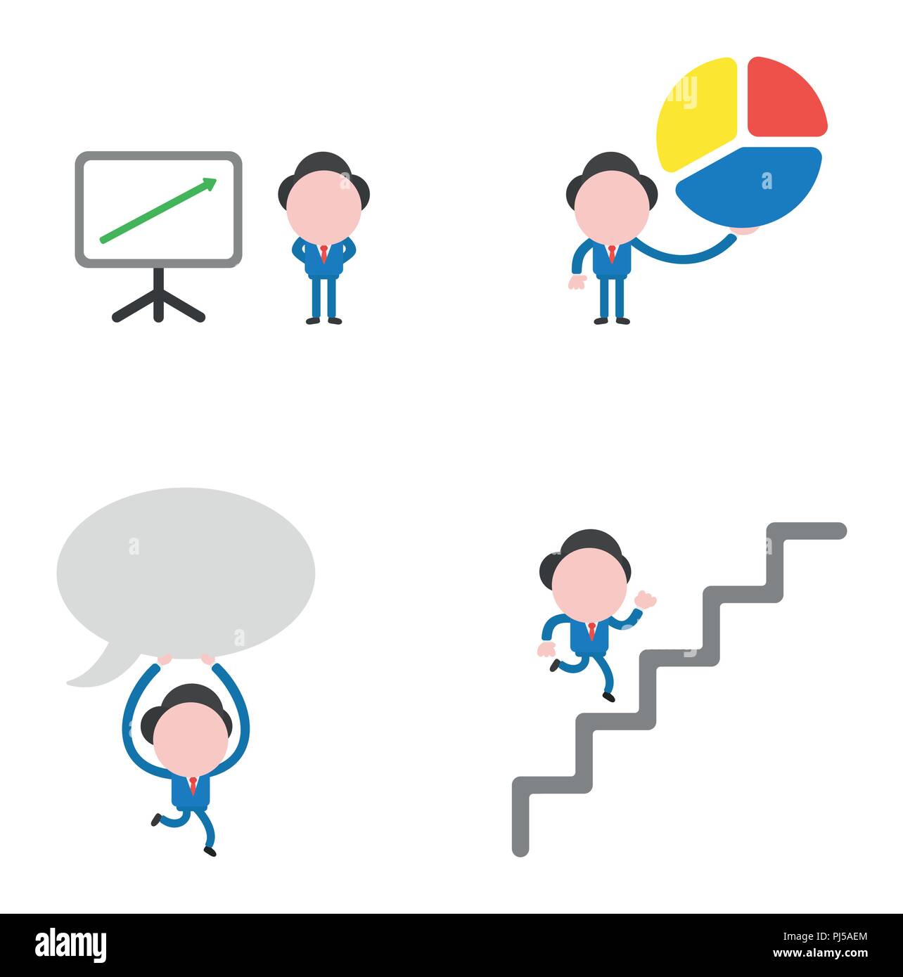 Cartoon salesman bubble Stock Vector Images - Alamy