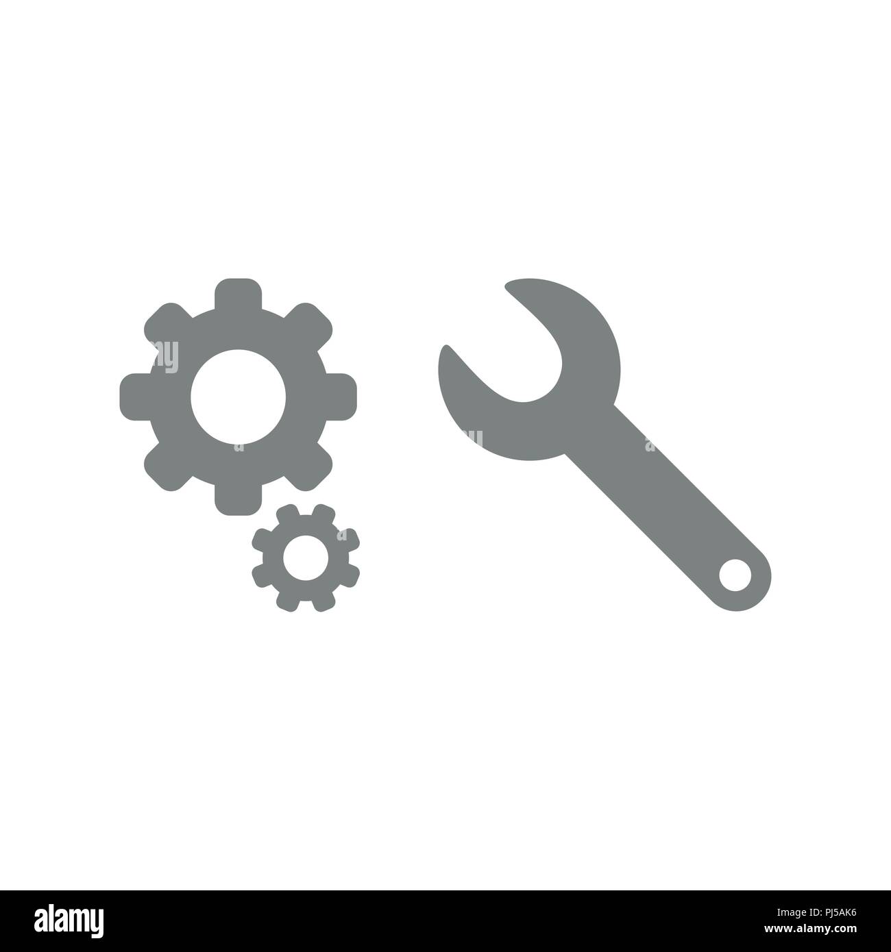 Vector illustration icon concept of gears with spanner Stock Vector ...