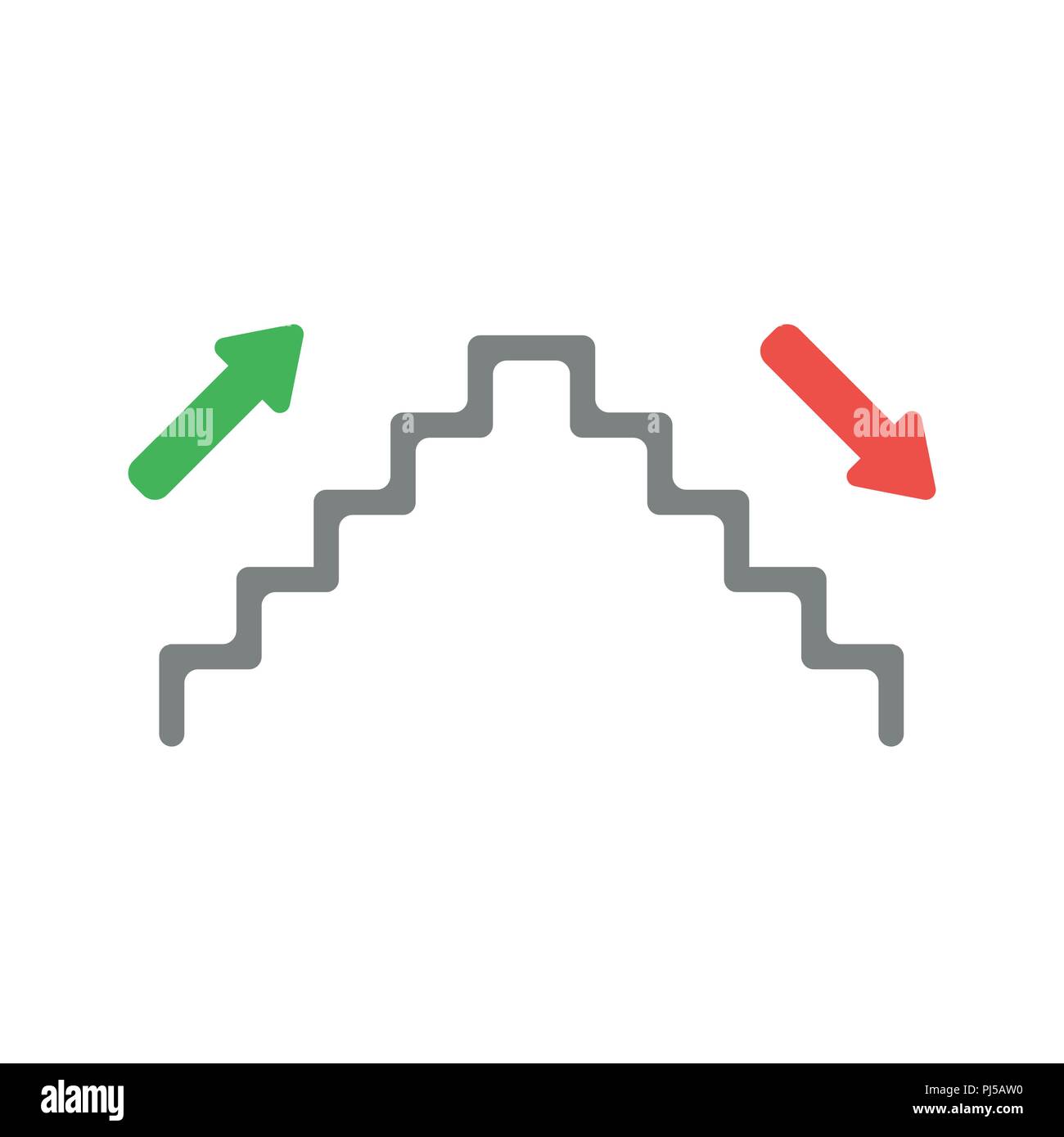 Vector illustration icon concept of stairs up and down Stock Vector ...
