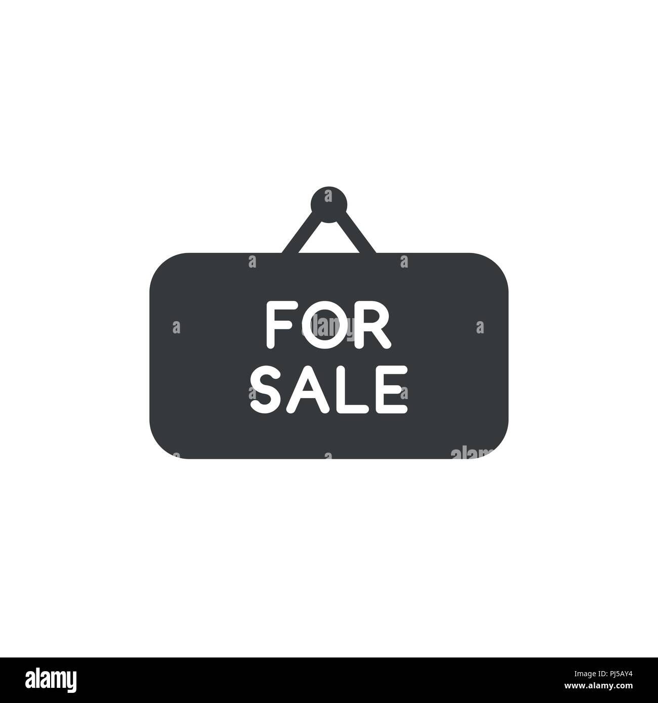 Vector illustration icon concept of for sale hanging sign Stock Vector ...