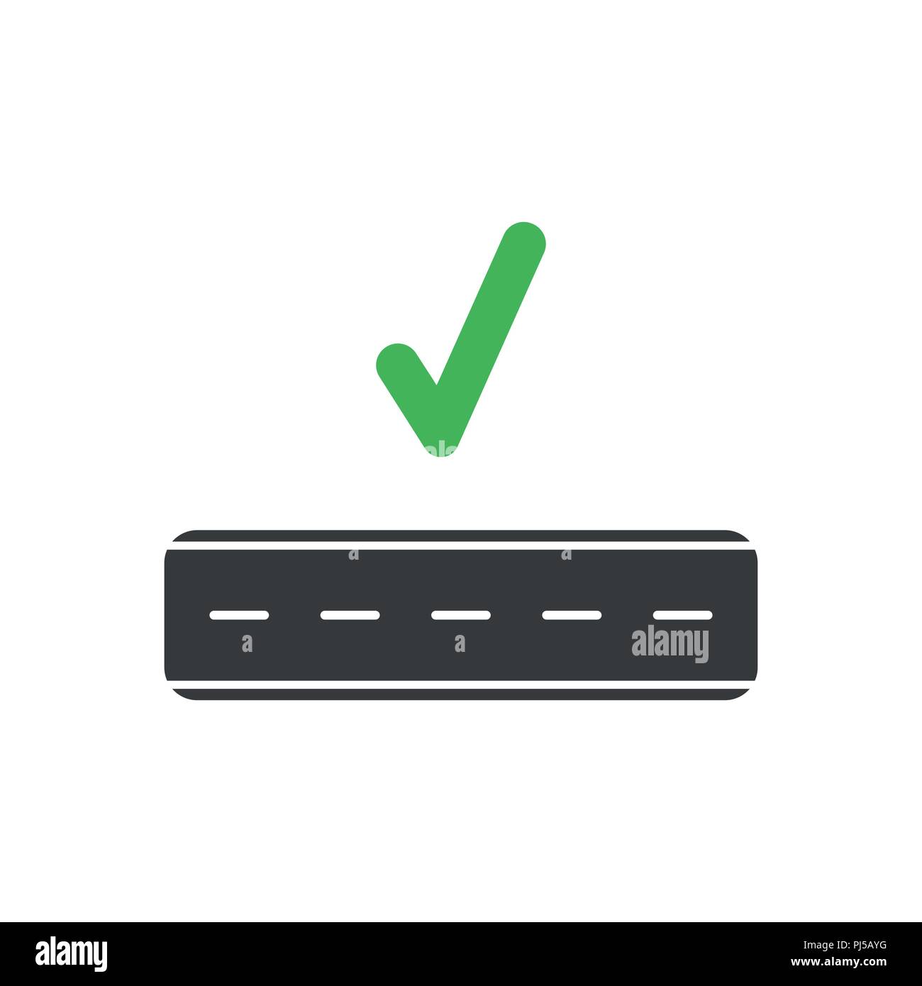 Vector illustration icon concept of road with check mark Stock Vector ...
