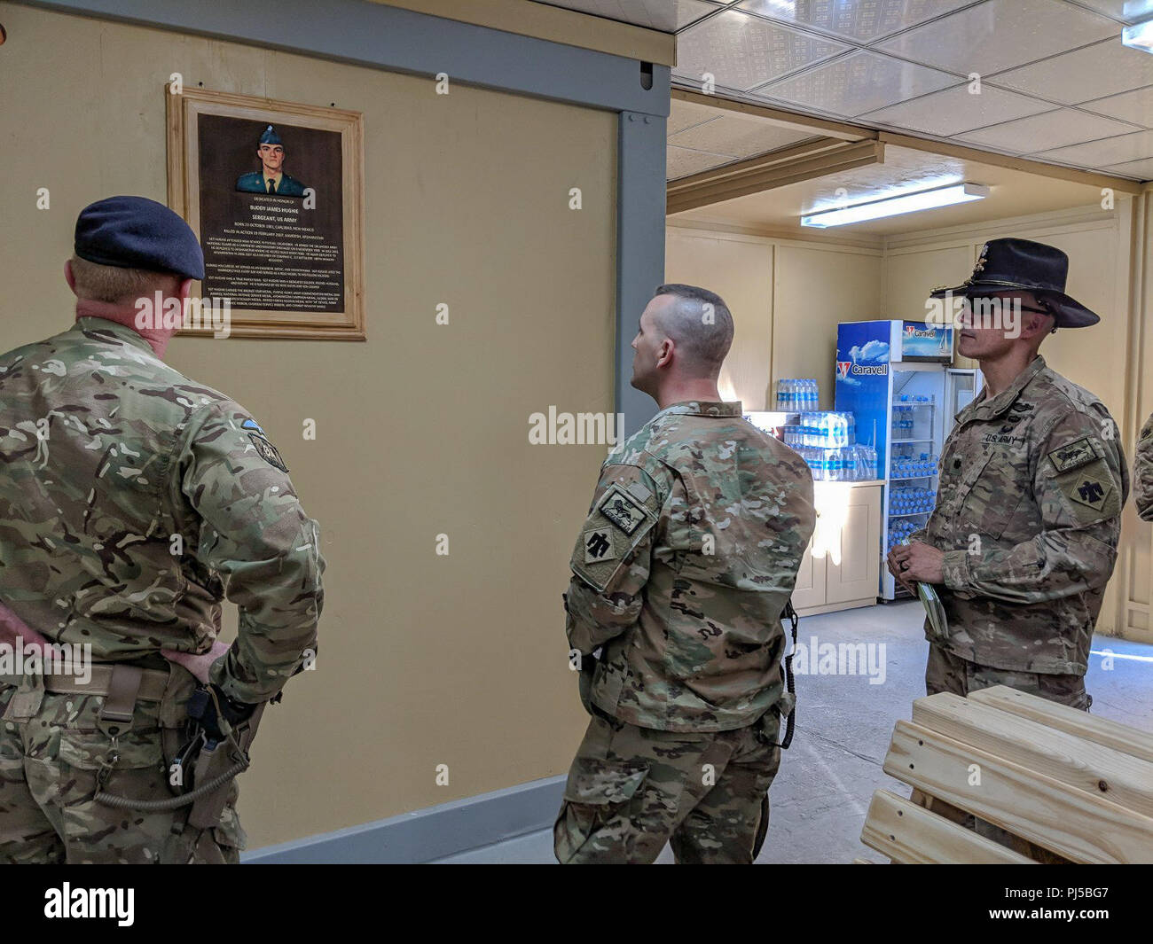 British Army Brigadier Simon Humphrey (left), commander of the Kabul ...