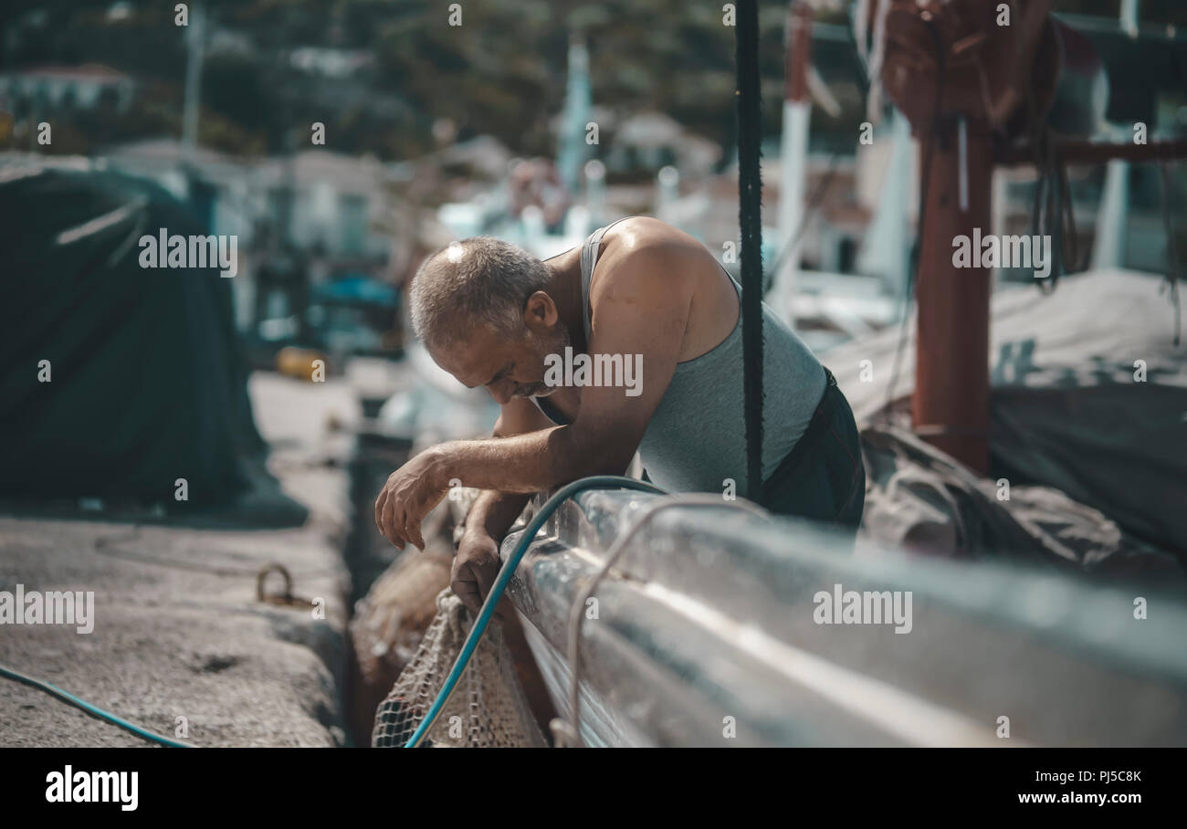 Fisher men on boat hi-res stock photography and images - Alamy